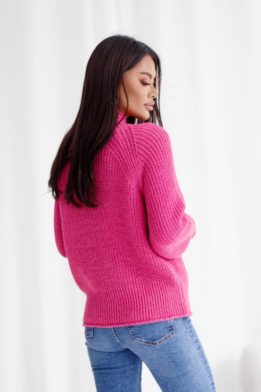 Sweter damski z alpaką i wełną ASTRID Madame Sue, fuksja Fuksja ...