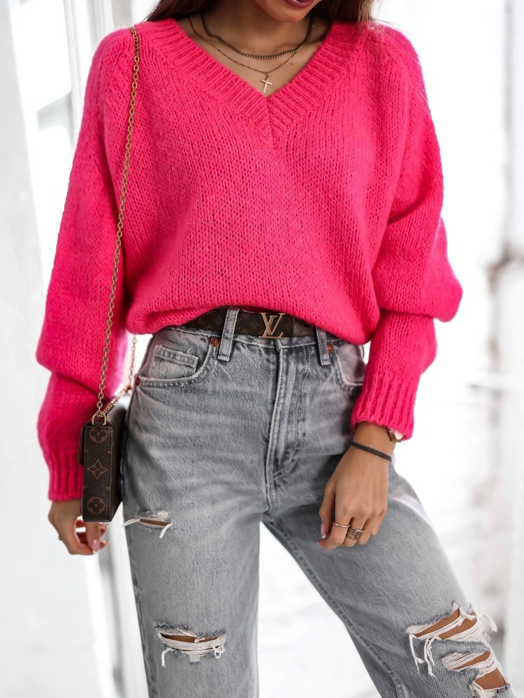 Sweter ICON Cocomore Neon Fuksja Neon Fuksja | UBRANIA \ SWETRY UBRANIA ...